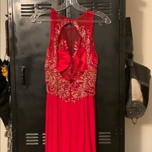 Dresses | Red Flowing Prom Dress | Poshmark